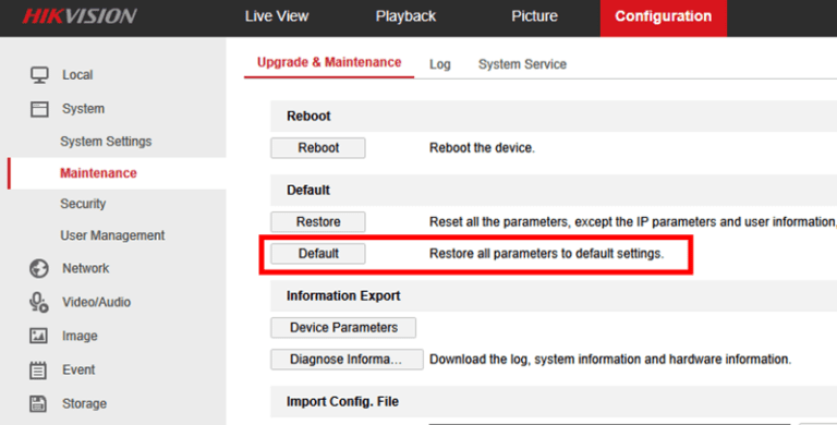 How to reset a Hikvision IP camera to factory default Settings ...